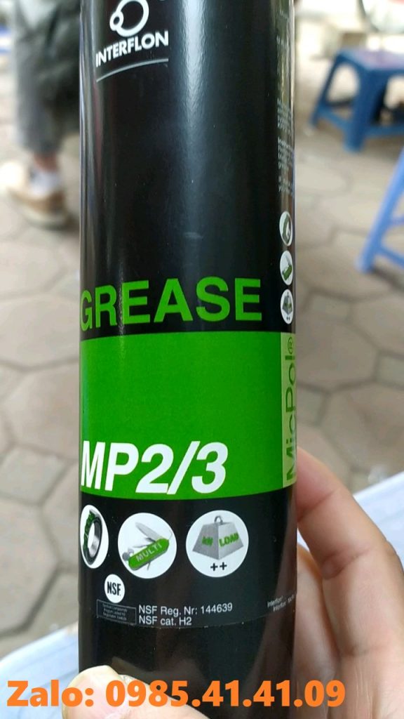 Mỡ bôi trơn công nghệ micpol đạt tiêu chuẩn NSF H2 Interflon MP 2/3 cho ...