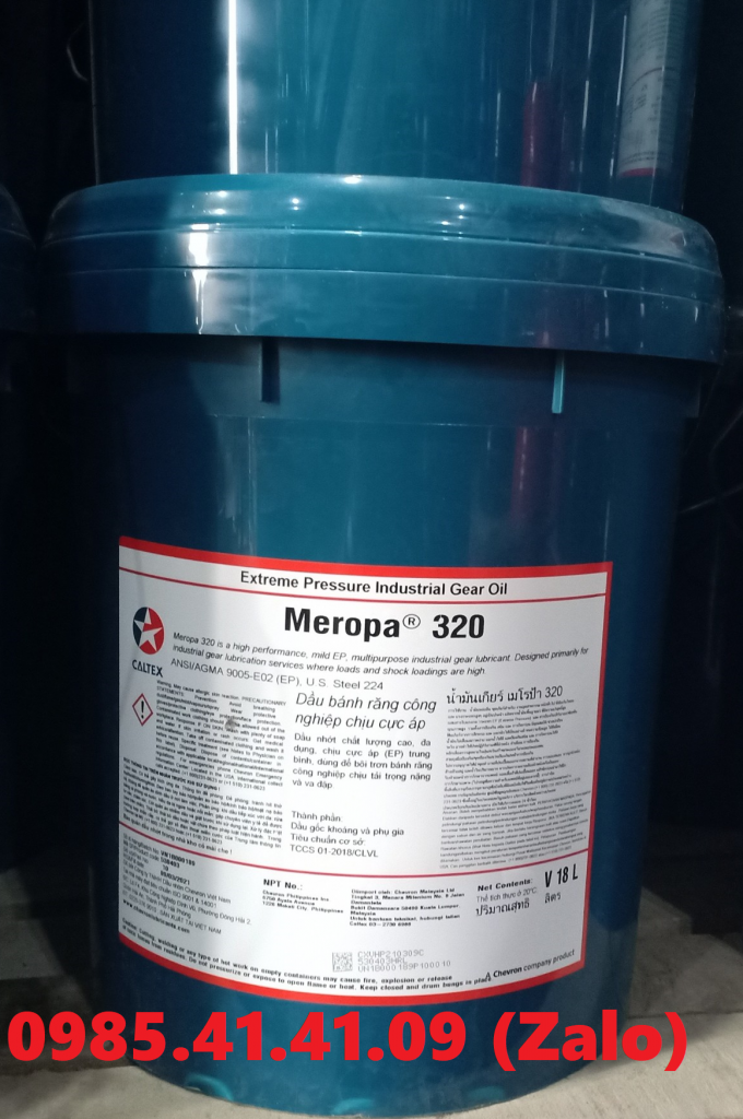 Caltex Meropa 320 Dầu bánh răng công nghiệp chịu cực áp (EP ...